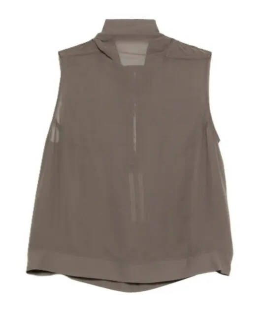 Rick Owens High Neck Sleeveless Top - Gray