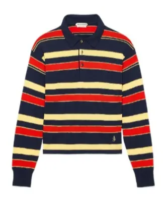 J.W.ANDERSON Jw Anderson Knitted Striped Rugby Polo Top