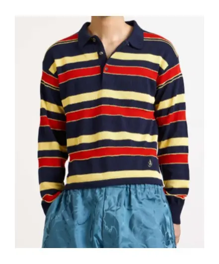 J.W.ANDERSON Jw Anderson Knitted Striped Rugby Polo Top