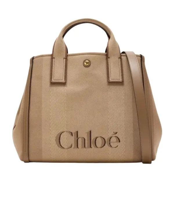 Chloé Carry Logo Detailed Tote Bag - Brown
