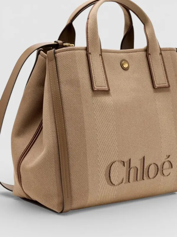 Chloé Carry Logo Detailed Tote Bag - Brown