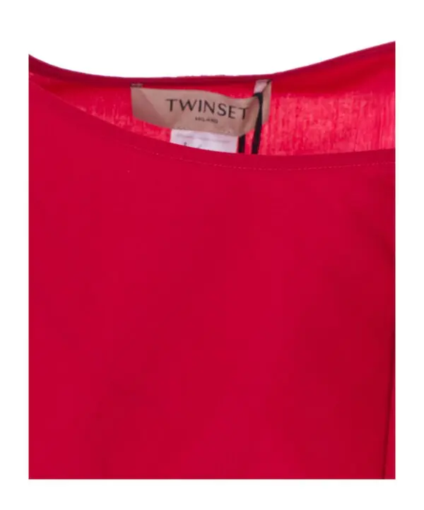 TWINSET Ruched Sleeveless Top - Red