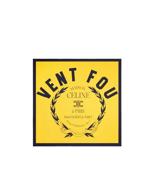 Celine Square In Silk Twill - Yellow