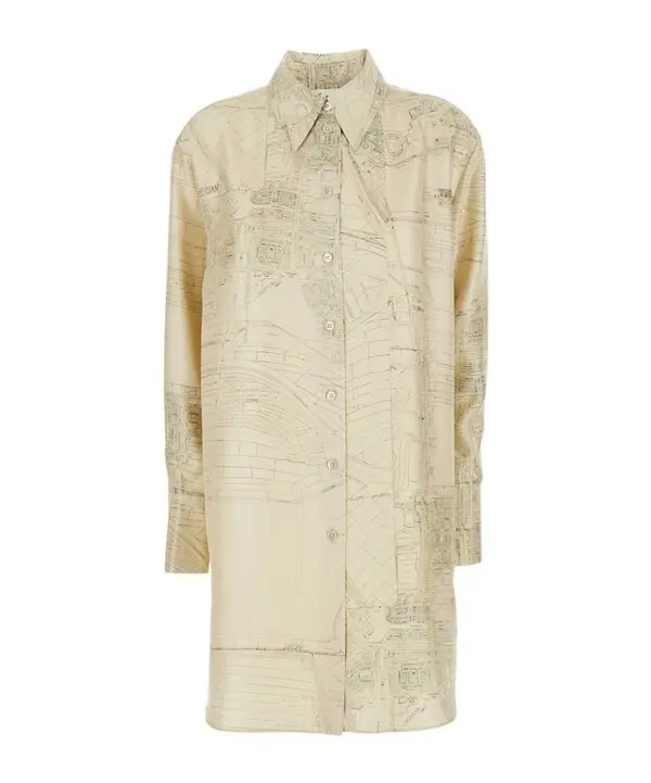 RÓHE All Over Print Regular Fit Shirt - Beige