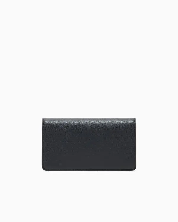 Emporio Armani Logo Stamp Foldover Clutch Bag