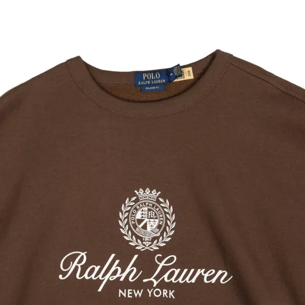 Polo Ralph Lauren Crewneck Sweatshirt With Embroidered Logo - Brown