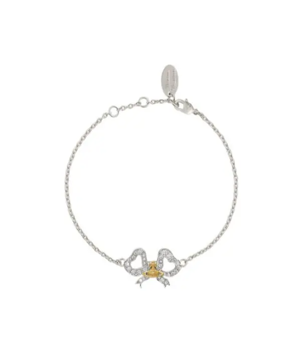 VIVIENNE WESTWOOD Rigoberta Bracelet - Platinum Gold White Crystal