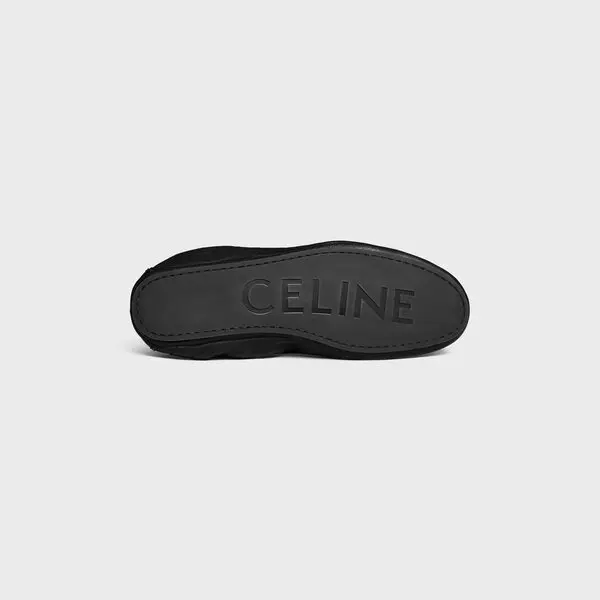 Celine Adam Loafer With Triomphe In Goatskin - Black