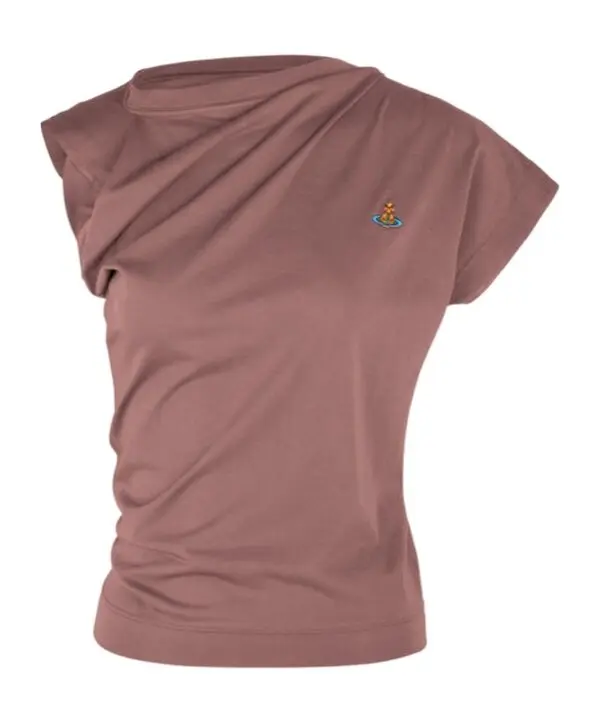 VIVIENNE WESTWOOD Asymmetrical Draped Top - Rose Brown