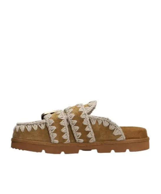 Mou Two Buckled Slip-on Sandals - Brown