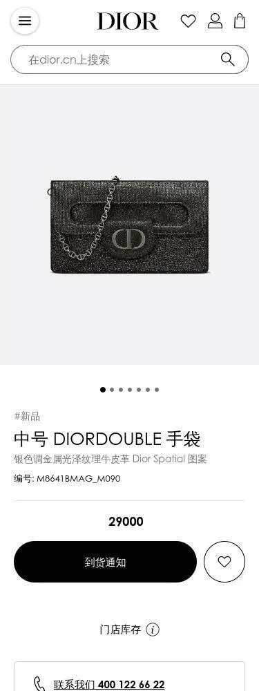 Dior Medium Double Shoulder Bag