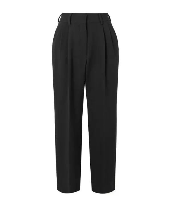 BLAZÉ MILANO High-waisted Pleated Wool Trousers