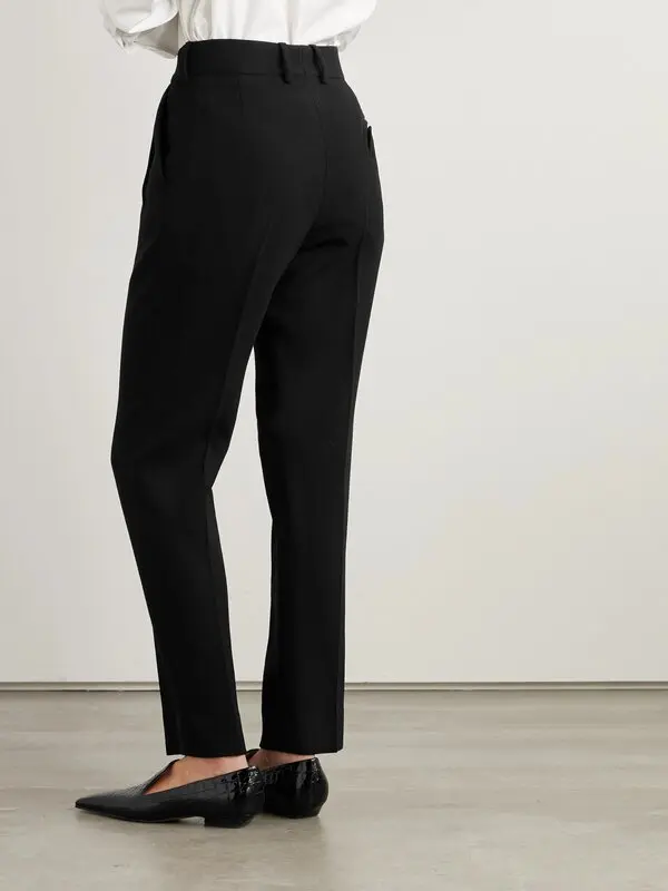 BLAZÉ MILANO High-waisted Pleated Wool Trousers