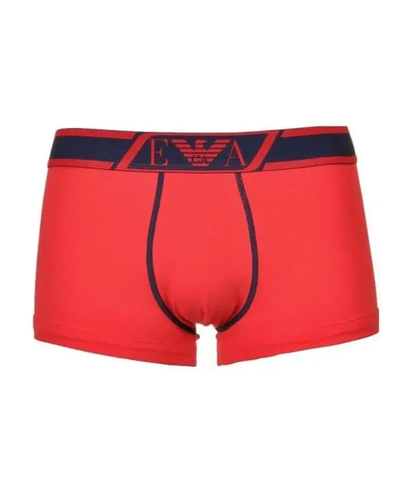 Emporio Armani Logo Waist-printed Boxers - Red
