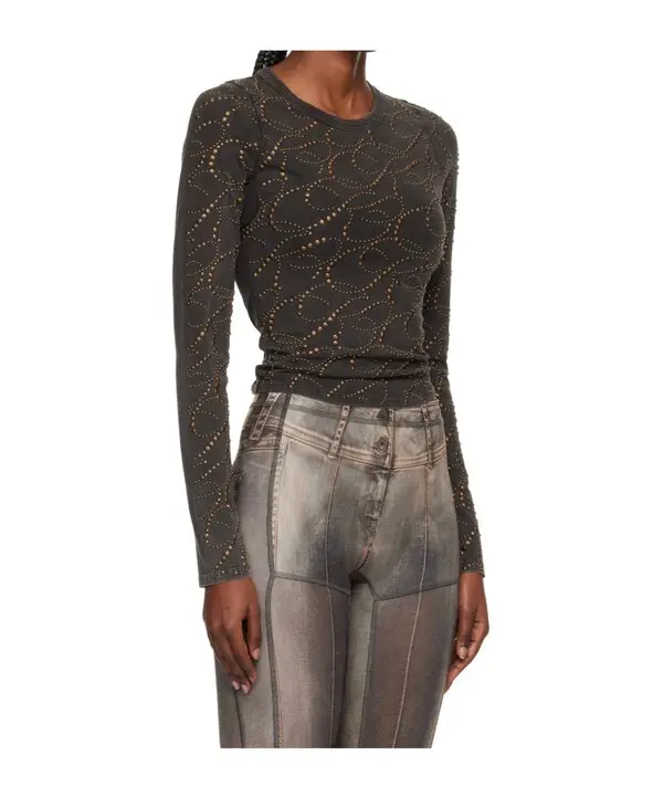 KNWLS Embellished Long Sleeve Top