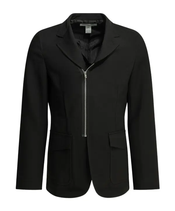 Comme Des Garçons Zip-up Notched Lapel Jacket