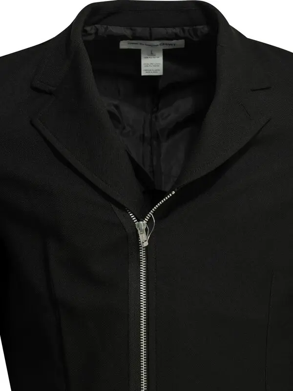 Comme Des Garçons Zip-up Notched Lapel Jacket
