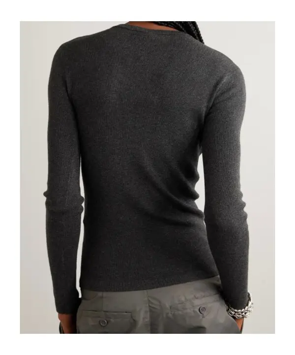 LISA YANG Crewneck Knitted T-shirt