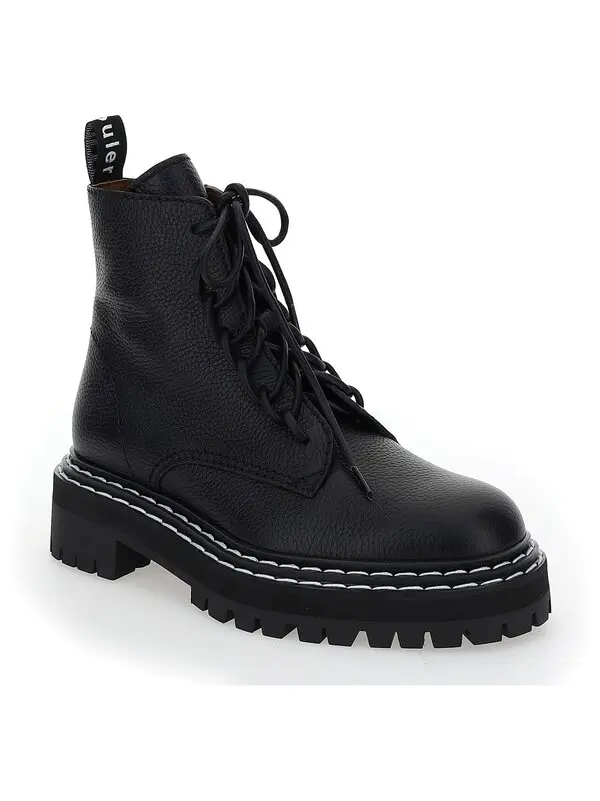 Proenza Schouler Leather Lace-up Combat Boots