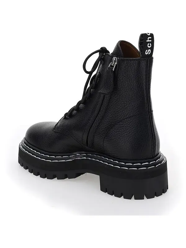 Proenza Schouler Leather Lace-up Combat Boots