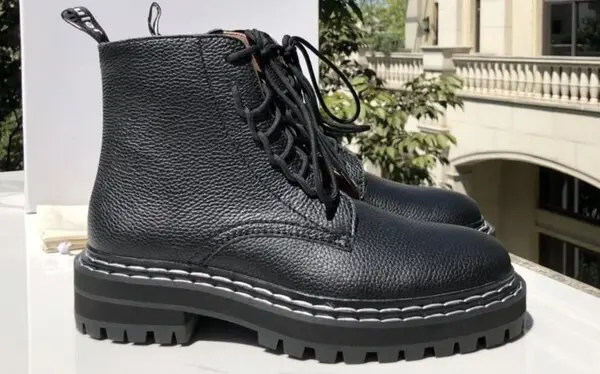 Proenza Schouler Leather Lace-up Combat Boots