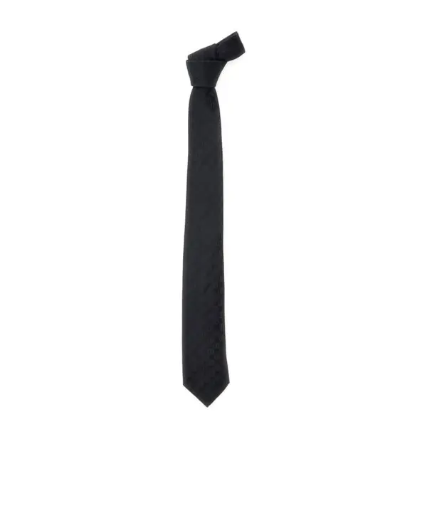 Giorgio Armani Logo-jacquard Neck Tie - Black
