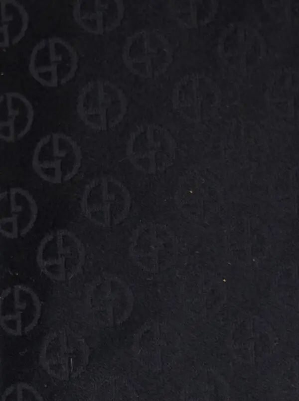 Giorgio Armani Logo-jacquard Neck Tie - Black