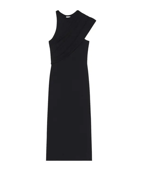 COURREGES Courrèges Draped Knitted Dress - Black