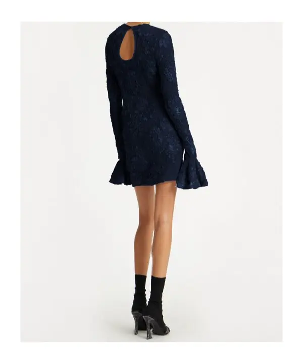 ROTATE BY BIRGER CHRISTENSEN 3d Floral Mesh Mini Dress - No