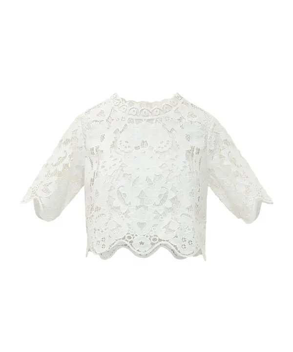 Michael Kors Lace Cropped T-shirt