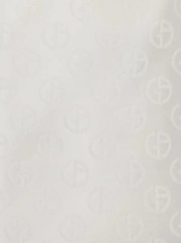 Giorgio Armani Logo Jacquard Neck Tie - White
