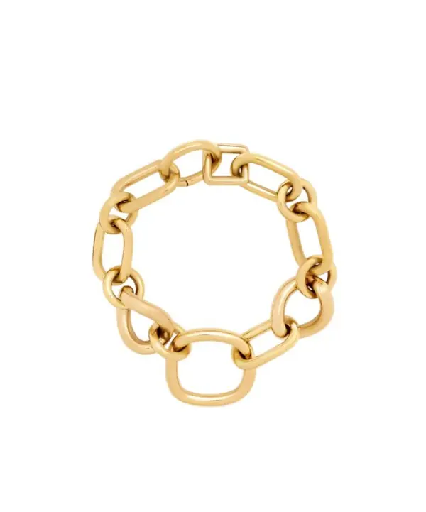 Celine Modern Thin Gourmette Chain Bracelet In Brass With Gold Finish - Golden