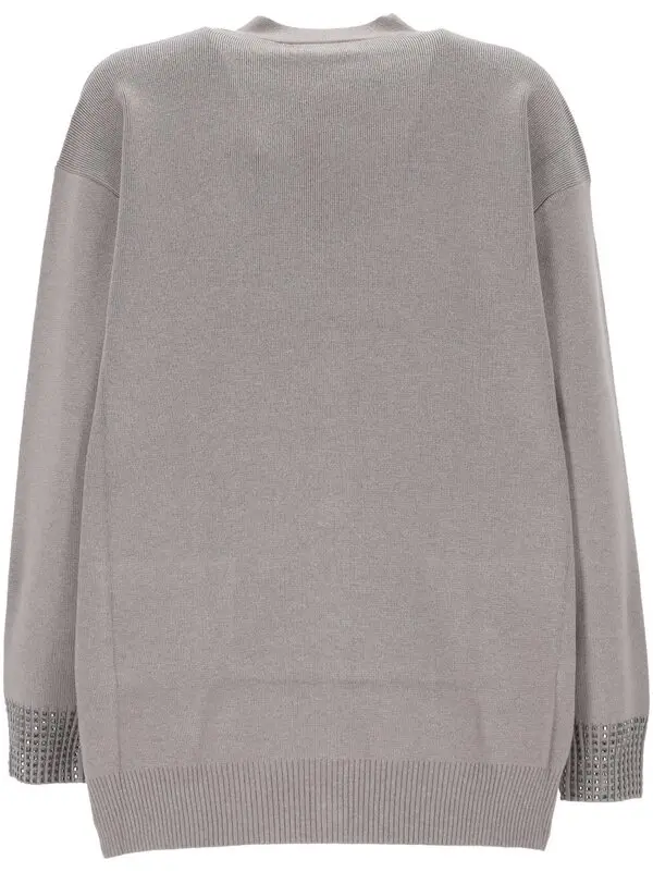 Retrofete Embellished Knit Cardigan - Gray