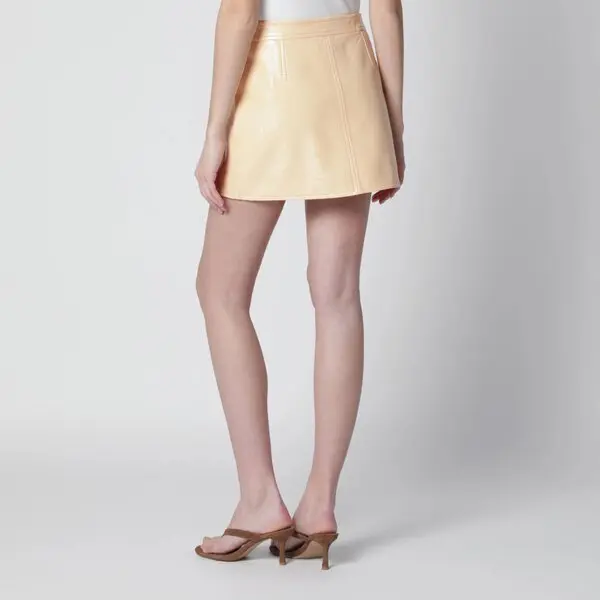 COURREGES Re-edition Vinyl Mini Skirt - Nude