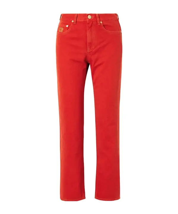 BLAZÉ MILANO Clapotis Paso High-waisted Straight Leg Jeans - Red