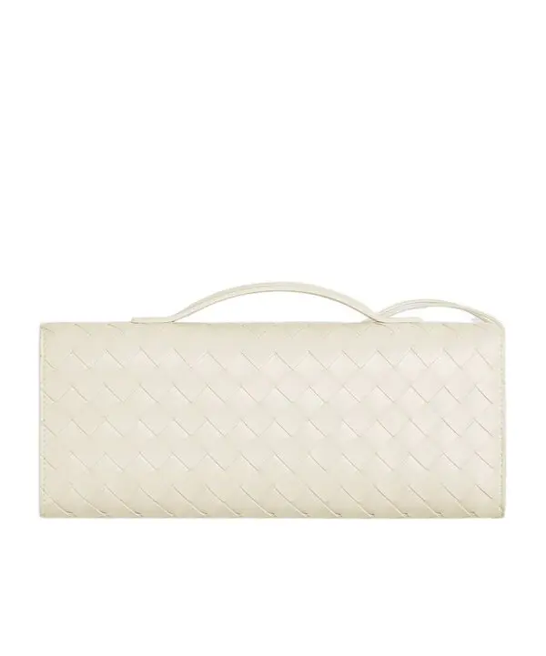 Bottega Veneta Andiamo Clutch Bag - Sea Salt Color