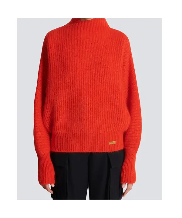 Balmain Mohair Knit Jumper With Collar Detail