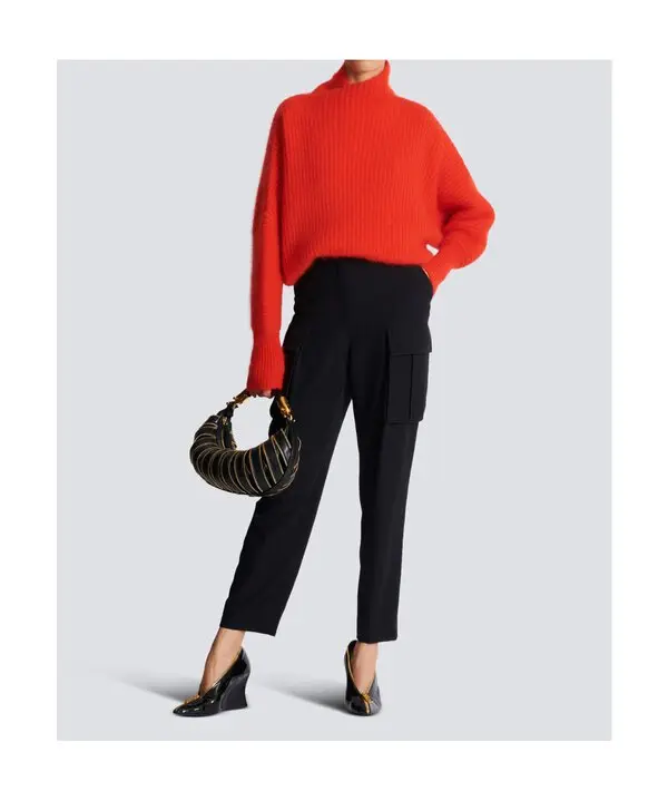 Balmain Mohair Knit Jumper With Collar Detail