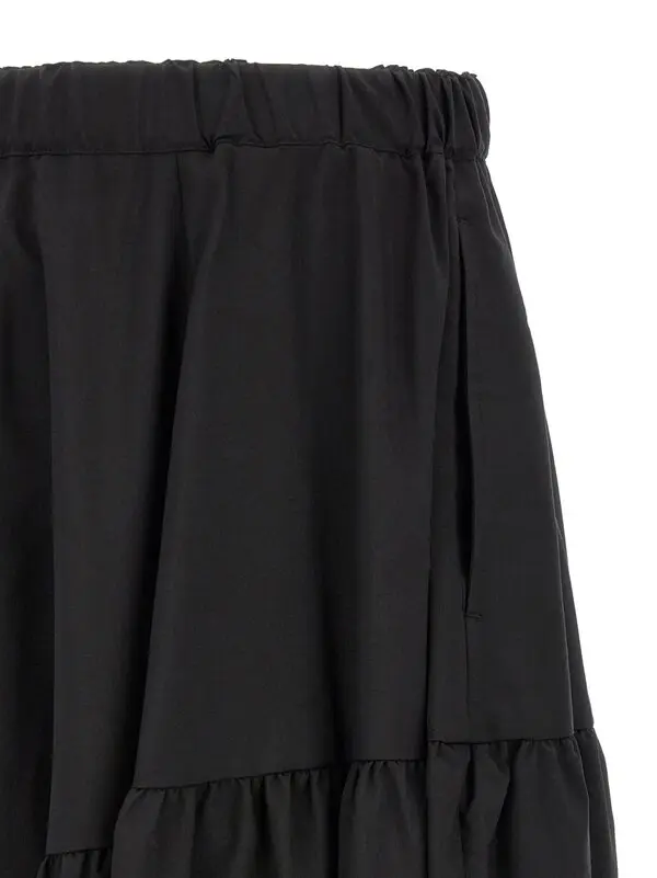 Comme Des Garçons Elasticated Waist Trousers With Rolled Hem