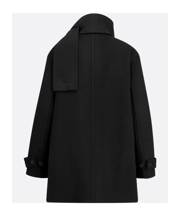 Dior Long-sleeved Coat With Scarf Collar
