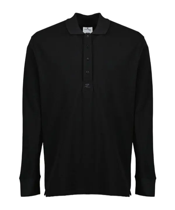 COURREGES Courrèges Long Sleeve Collared Polo Shirt - No