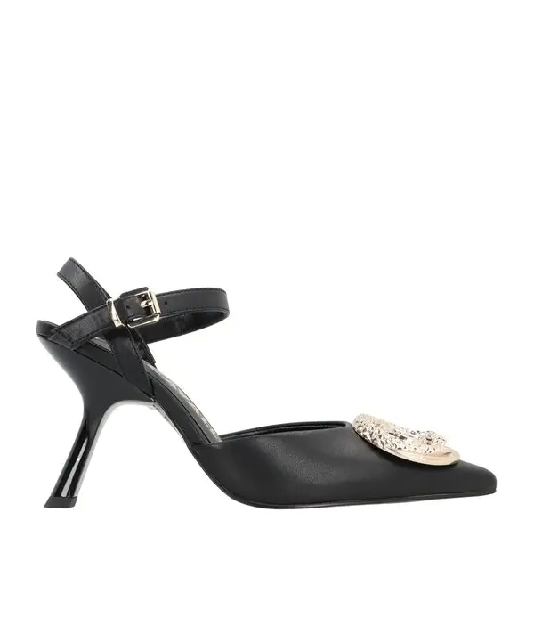 Just Cavalli Embellished Pointed Toe Ankle Strap Sandals