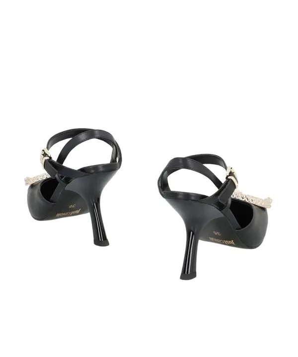 Just Cavalli Embellished Pointed Toe Ankle Strap Sandals