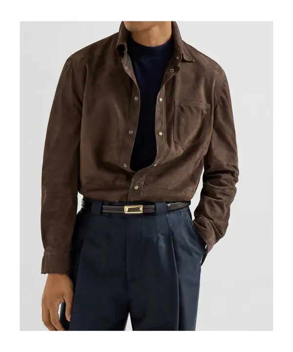 Brunello Cucinelli Long-sleeved Press-stud Shirt Jacket - Black
