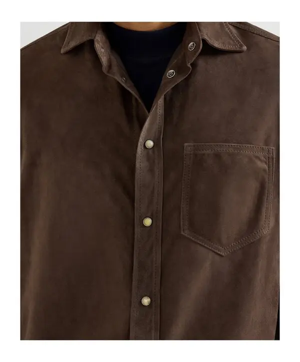 Brunello Cucinelli Long-sleeved Press-stud Shirt Jacket - Black