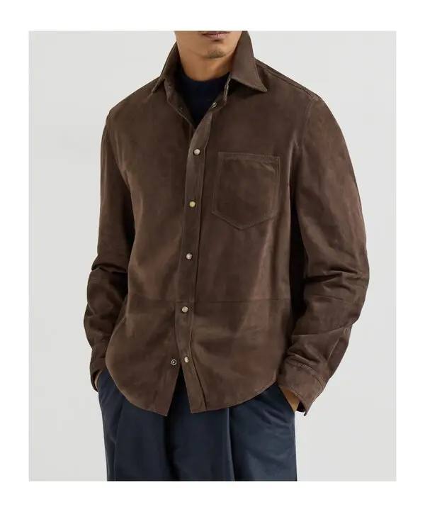 Brunello Cucinelli Long-sleeved Press-stud Shirt Jacket