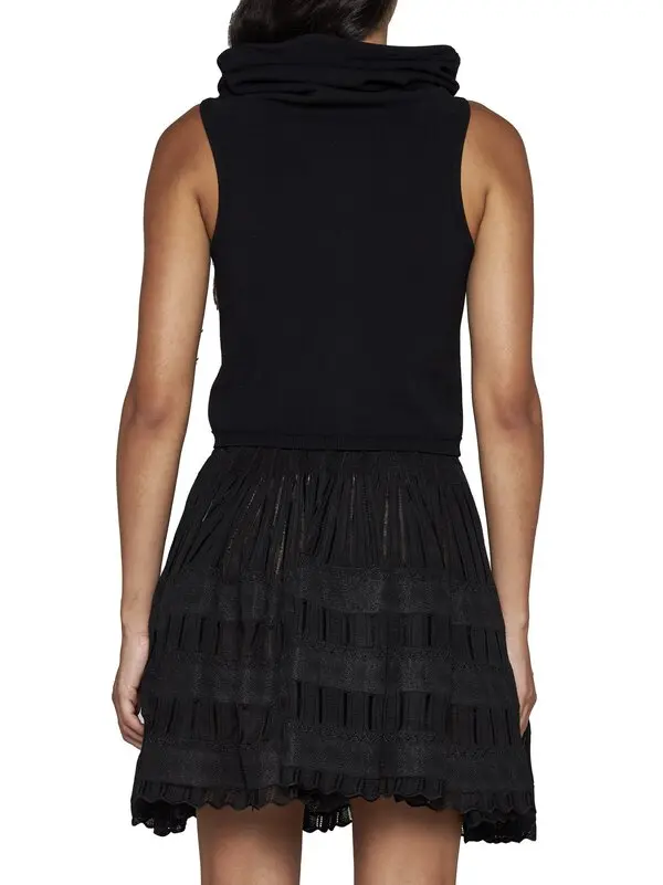 Alaïa Hooded Knit Crop Top