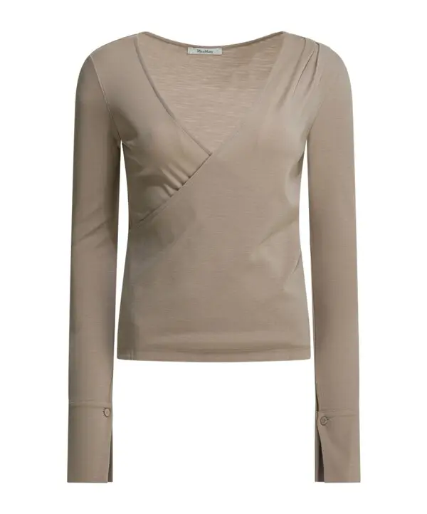 Max Mara Wrap V-neck Knitted Sweater