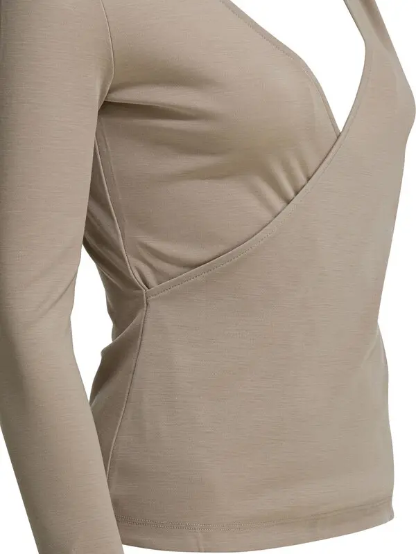 Max Mara Wrap V-neck Knitted Sweater