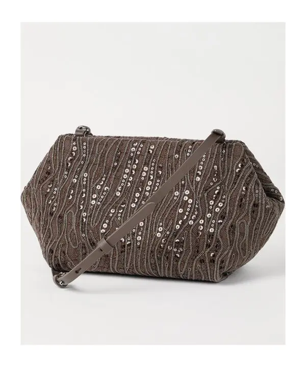 Brunello Cucinelli Embellished Cross Body Bag